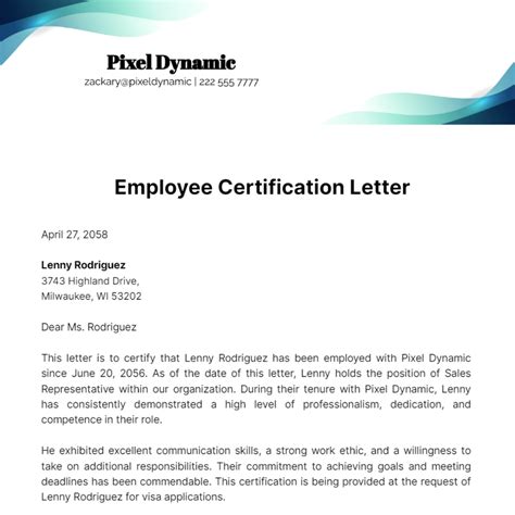 Employment Certificate Letter Sample Collection Letter Template