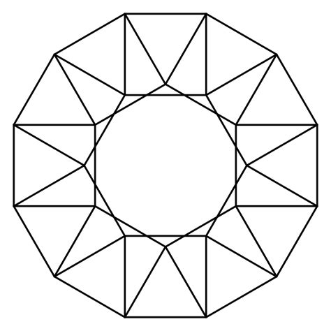 12 Overlapped Squares Openclipart