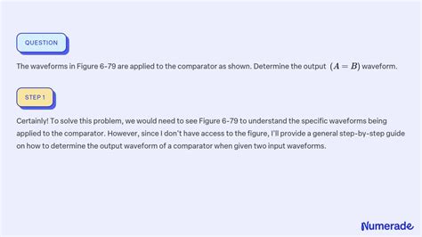 SOLVED The Waveforms In Figure Are Applied To The Comparator Numerade
