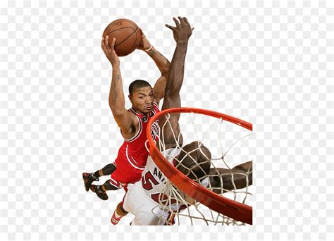 Derrick Rose Bulls Dunk Hd Png Download Vhv