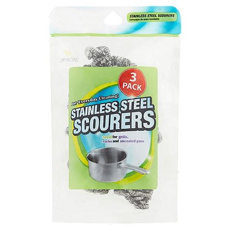 Jacent Stainless Steel Scourers 3 Count
