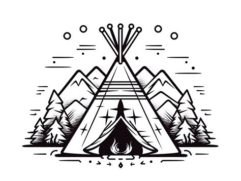 Fun Tee Pee Coloring Page Coloring Page