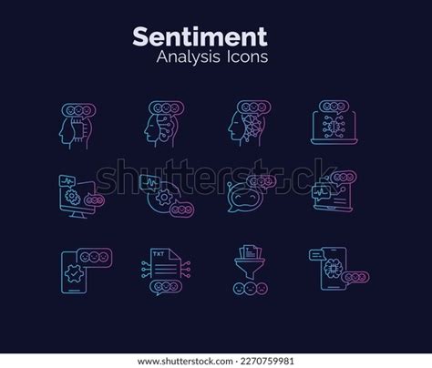 Sentiment Analysis Icon Vector Emotion Analysis Stock Vector Royalty