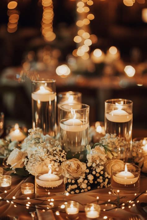 60 Dreamy Candlelit Wedding Centerpiece Ideas Candle Wedding
