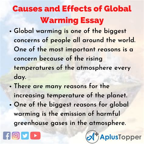 Causes And Effects Of Global Warming Essay Artofit