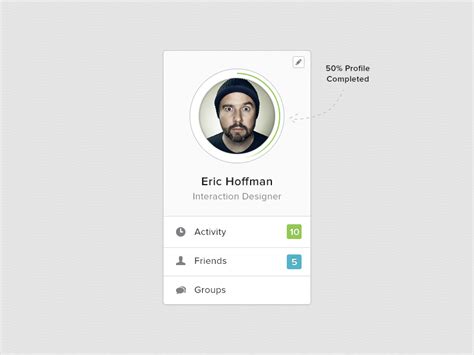 Dribbble Profile Sidebar  By Paresh Khatri