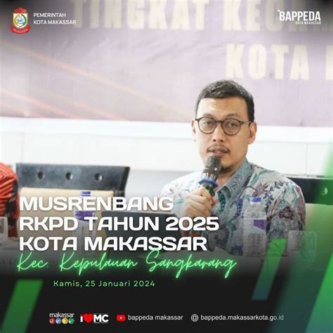 Kepala Bappeda Kota Makassar Menghadiri Sekaligus Menjadi Narasumber