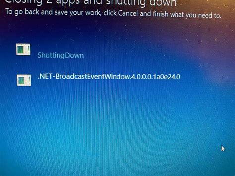 Net Broadcasteventwindow Message On Shutdown Windows 10 Forums