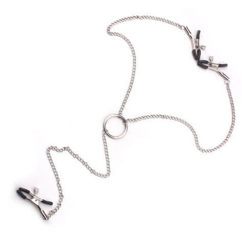 Stainless Steel Metal Chain Nipple Milk Clips Breast Clip Sex Slaves