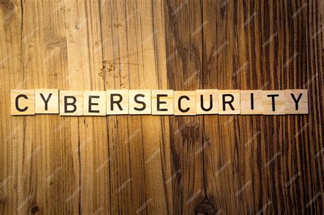 Premium Photo Cybersecurity Concept Word In Wooden Letters On Dark Wood Background
