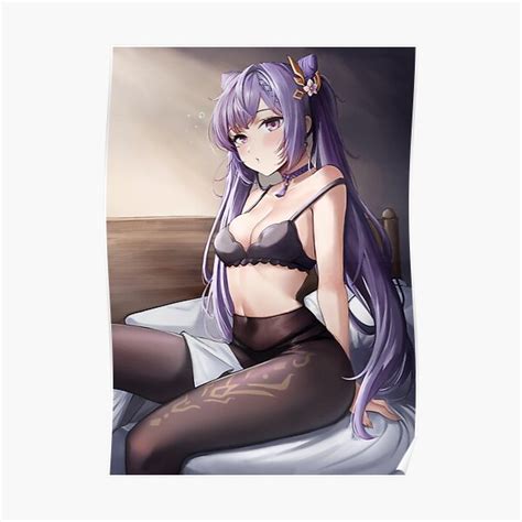 Sexy Keqing From Genshin Impact Poster By Gibbins Redbubble