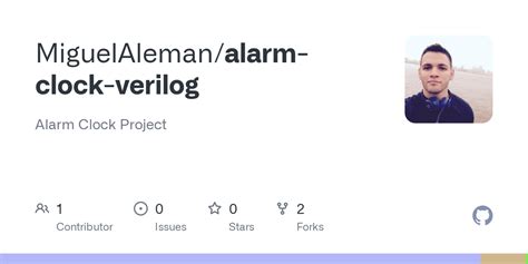Github Miguelalemanalarm Clock Verilog Alarm Clock Project