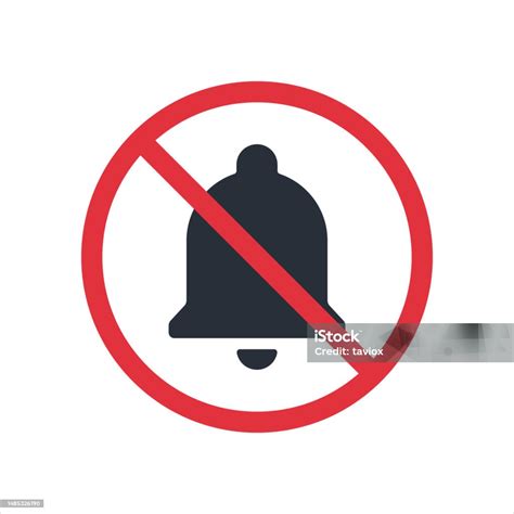 소리 없음 벨 아이콘 없음 금지 기호 노이즈 아이콘이 없습니다 표시가 없습니다 종소리 아이콘 없음 금지 기호 소음 기호 격리 일러스트레이션 없음 스톡 일러스트레이션 개념에