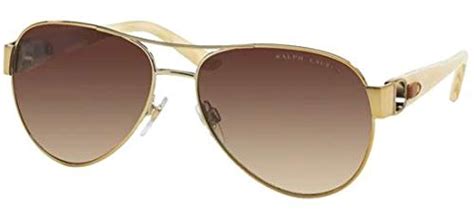Ralph By Ralph Lauren 0rl7047q Aviator Sunglasses Shiny Pale Gold 580