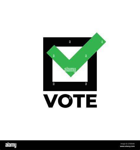 Check Mark Icon On White Background Vote Vector Image Stock Vector Image Art Alamy