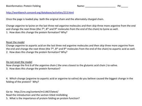 Ppt Effect Of Electrostatic Interactions On Folding Powerpoint