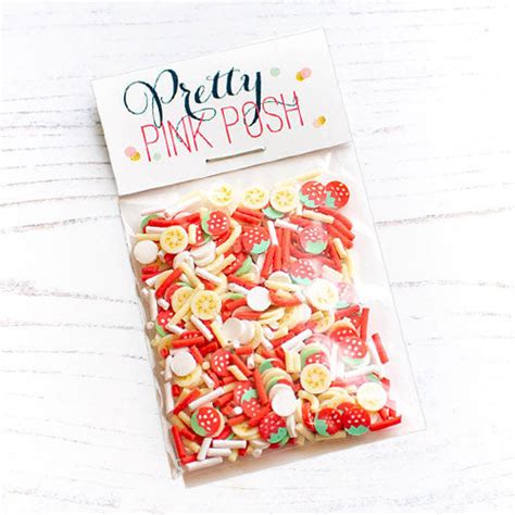 Pretty Pink Posh Clay Confetti Strawberry Banana Doodlebugs