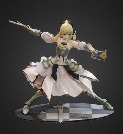 Saber Lily Distant Avalon Figure And Minamoto No Raikou Statue D