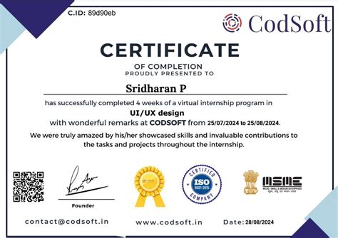 Sridharan P On Linkedin Codsoft Figma Uiuxdesign Internship