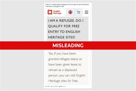 Fact Check Refugees Not Small Boat Migrants Get Free Entry To