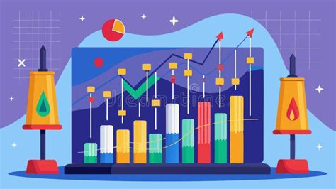 Stock Market Trading Graph Candlestick Graph Stock Vector