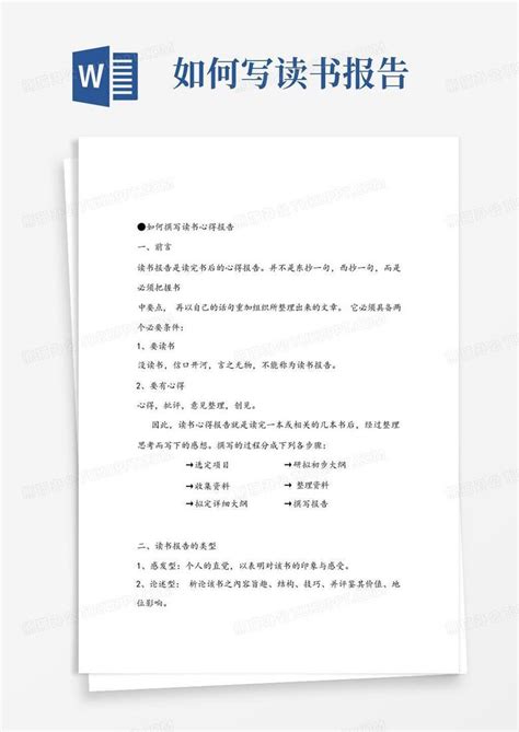 如何撰写读书报告Word模板下载 编号qenzdmxm 熊猫办公
