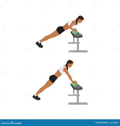Man Doing Incline Dumbbell Curl Flat Vector Stock Illustration 253505668
