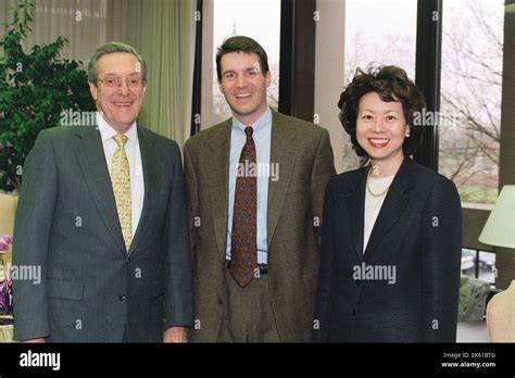 Office Of The Secretary Secretary Elaine Chao With Bill Brock Stock