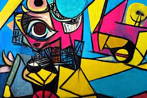 Image Of The Artist Picasso Concept Of Arts Mixed With Loish Style And