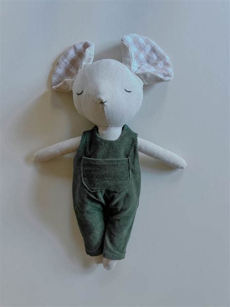 Tilly Mouse Handmade Linen Mouse Doll Etsy
