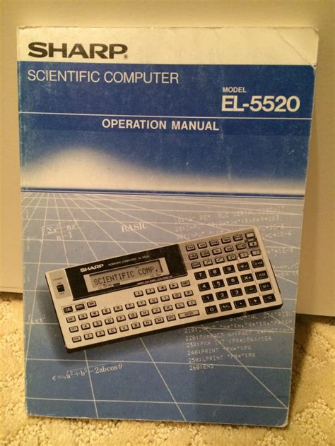 Sold Vintage Sharp El 5520 Programmable Calculator Manual Set Not El 5500