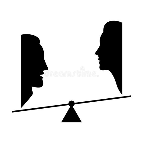 Silhouettes Of Faces In Rainbow Colors A Symbol Of Lgbt Gays And