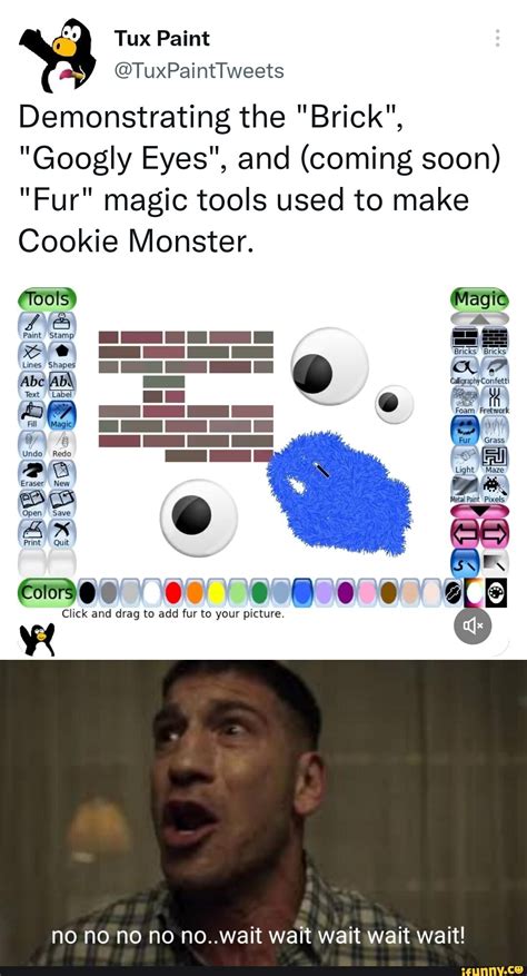 Tux Paint Tuxpainttweets Demonstrating The Brick Googly Eyes And Coming Soon Fur Tux Paint Tuxpainttweets Demonstrating The Brick Googly Eyes And Coming Soon Fur