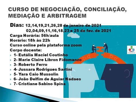 Curso De Capacita O Em Concilia O Media O Negocia O E Arbitragem Sympla