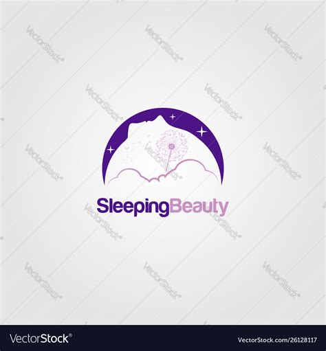 Sleeping Beauty Dream Logo Sign Symbol Icon Vector Image