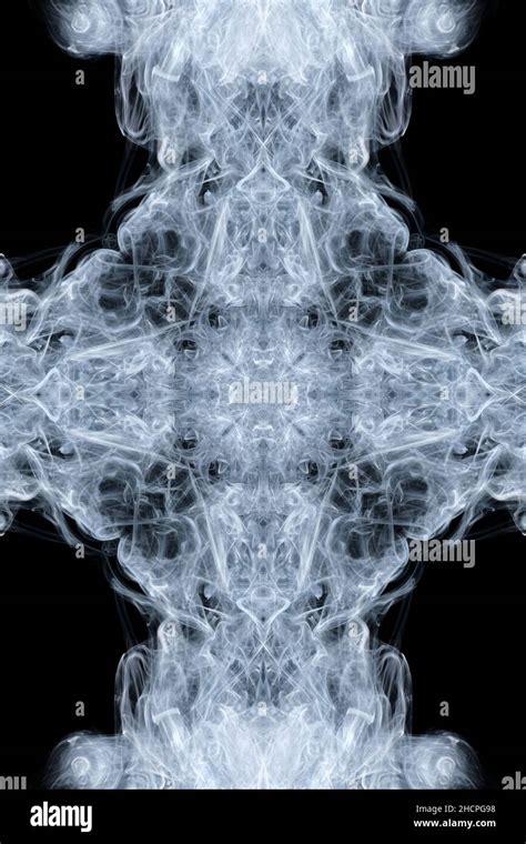 Abstract Swirls And Clouds Smoke Forming Fantastic Silhouettes In Form