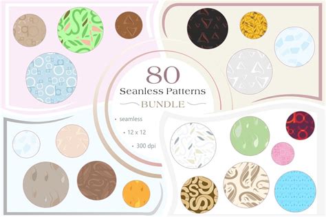 80 Seamless Patterns Bundle Bundle · Creative Fabrica