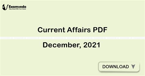 Download Current Affairs Pdf 2021 Free Download Pdf