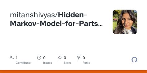 Github Mitanshivyashidden Markov Model For Parts Of Speech Tagging