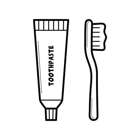 Toothpaste On Toothbrush Drawing