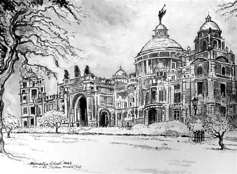 Victoria Memorial Hall 14 X 20 Inches Buy Original Indian Art At