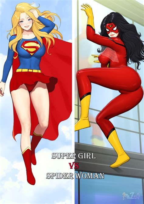 Mezzo Supergirl And Spiderwoman