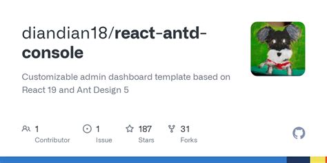github diandian18 react antd console customizable admin dashboard