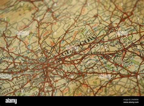 1960s 1950s Retro Vintage Old Highway Street Map Road Europe