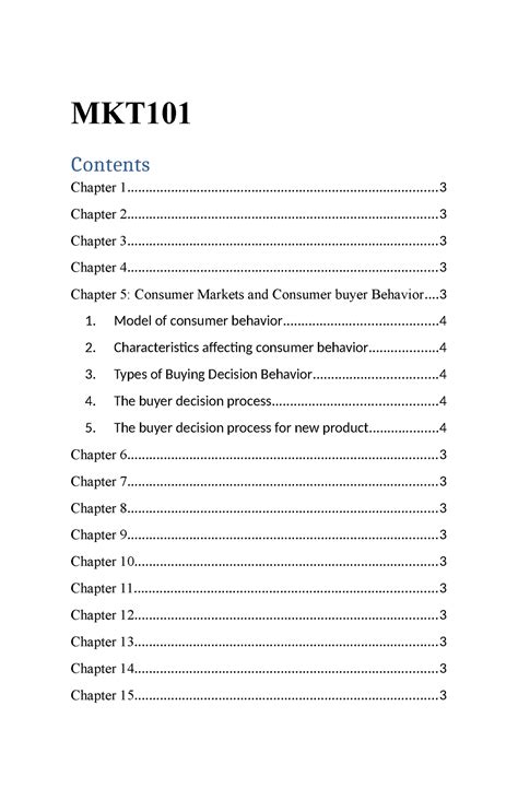 MKT101 Contents MKT Chapter Studocu