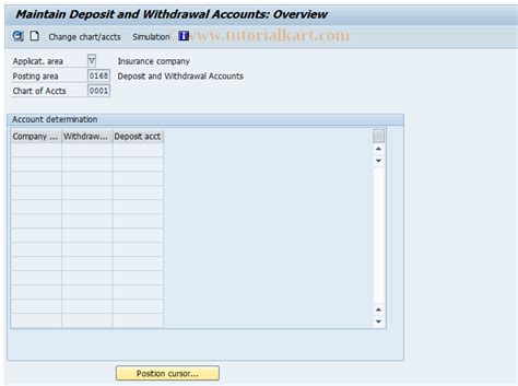 FQEXC7 SAP Tcode Deposit And Withdrawal Accounts