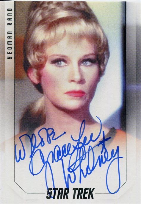 Star Trek Inflexions Autograph Card Grace Lee Whitney As Janice Rand 50th Ebay