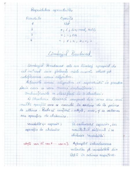 Limbajul Pseudocod Pdf Pdf