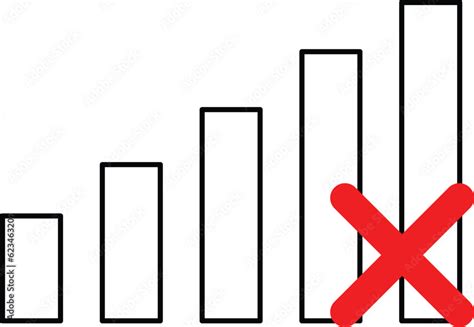 No Signal Sign Bad Antenna Icon No Internet Connection Sign No Signal Bar Icon Stock Vector