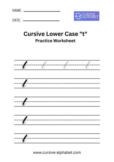 How To Write A Lowercase Cursive T